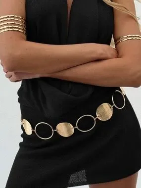 Accessories | Gold Link Coin Chain Waist Belt | Poshmark